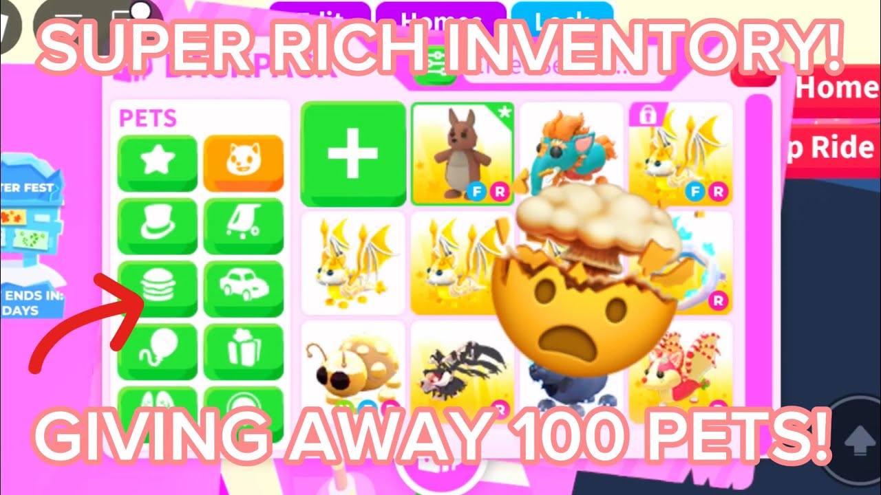 My NEW RICH ADOPT ME INVENTORY! Growing My Inventory! Adopt me GIVEAWAY ...