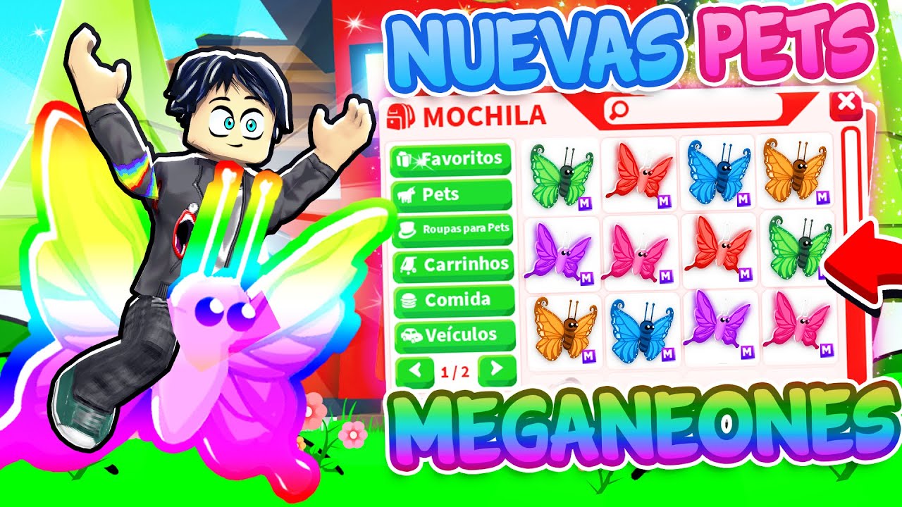 ASI SON TODAS LAS NUEVAS MARIPOSAS *NEON Y MEGANEON!* en ADOPT ME ...