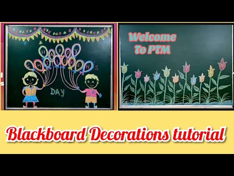 Blackboard decoration / School Blackboard decoration/Blackboard decoration for classroom - YouTube