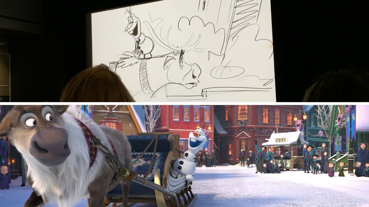 The digital progression of creating Olaf's Frozen Adventure - YouTube