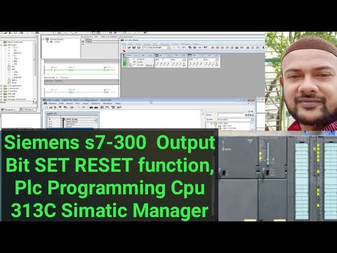 Siemens s7-300 Output Bit SET RESET function, Plc Programming Cpu 313C Simatic Manager - YouTube
