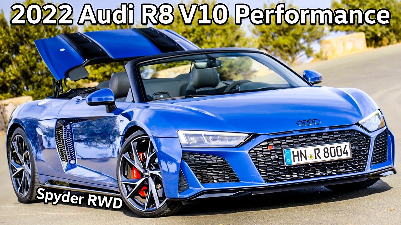 2022 Audi R8 Spyder V10 Performance RWD in Ascari Blue - YouTube