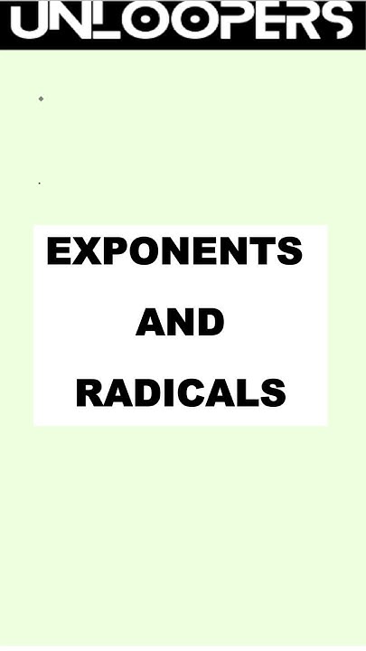 Exponent and radicals formulas #maths #exponents #mathstricks - YouTube