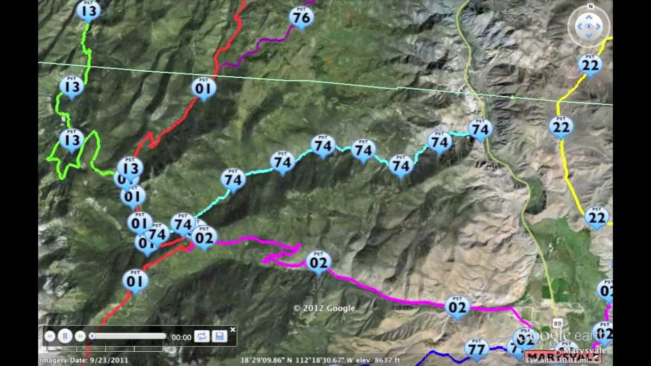 Paiute ATV Trails Map ibook 3d tour of trail PST 74 3D TOUR 720p - YouTube