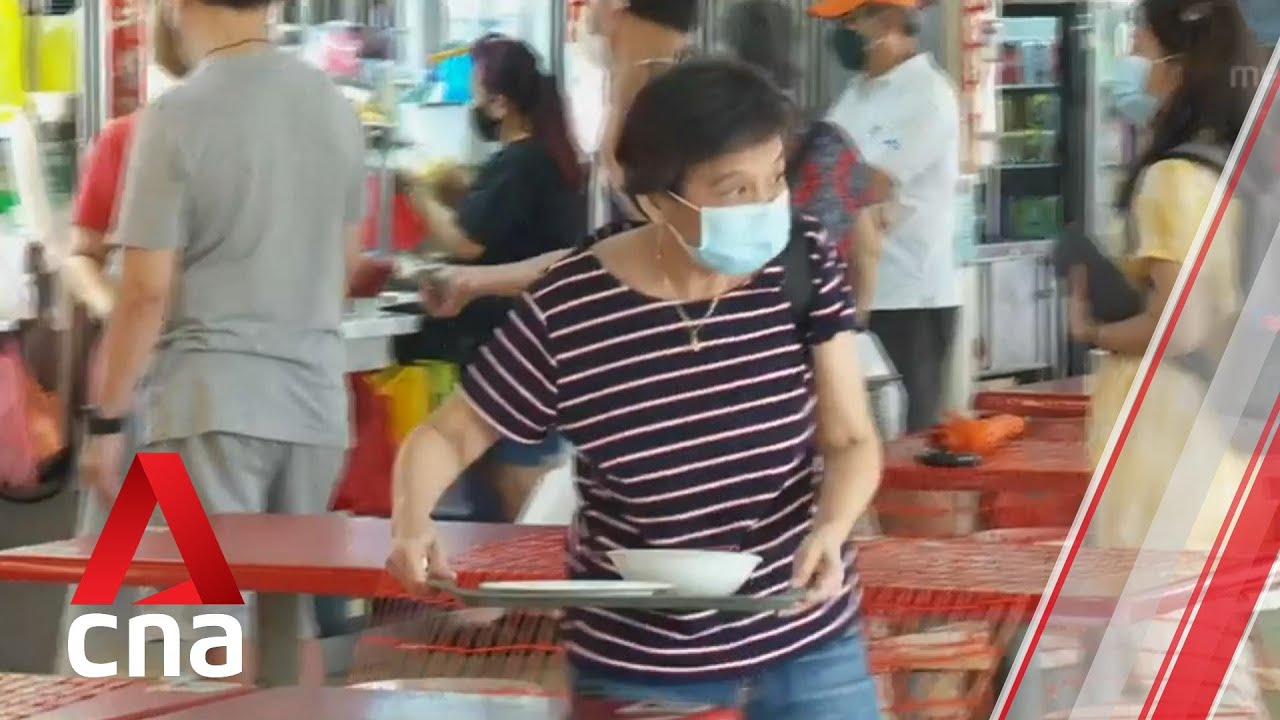 Food centres plan to put in more tray-return stations - YouTube