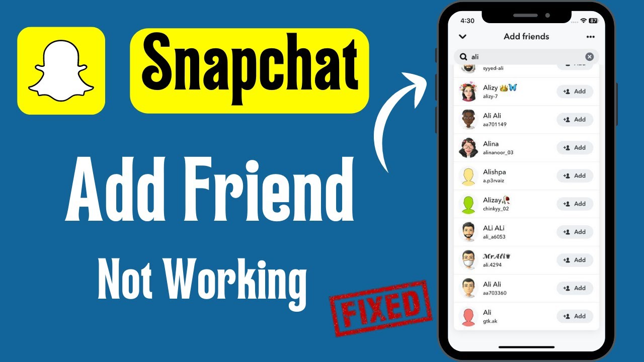 Fixed: Snapchat add friend not working | Snapchat add friend problem | Snapchat could not add ...