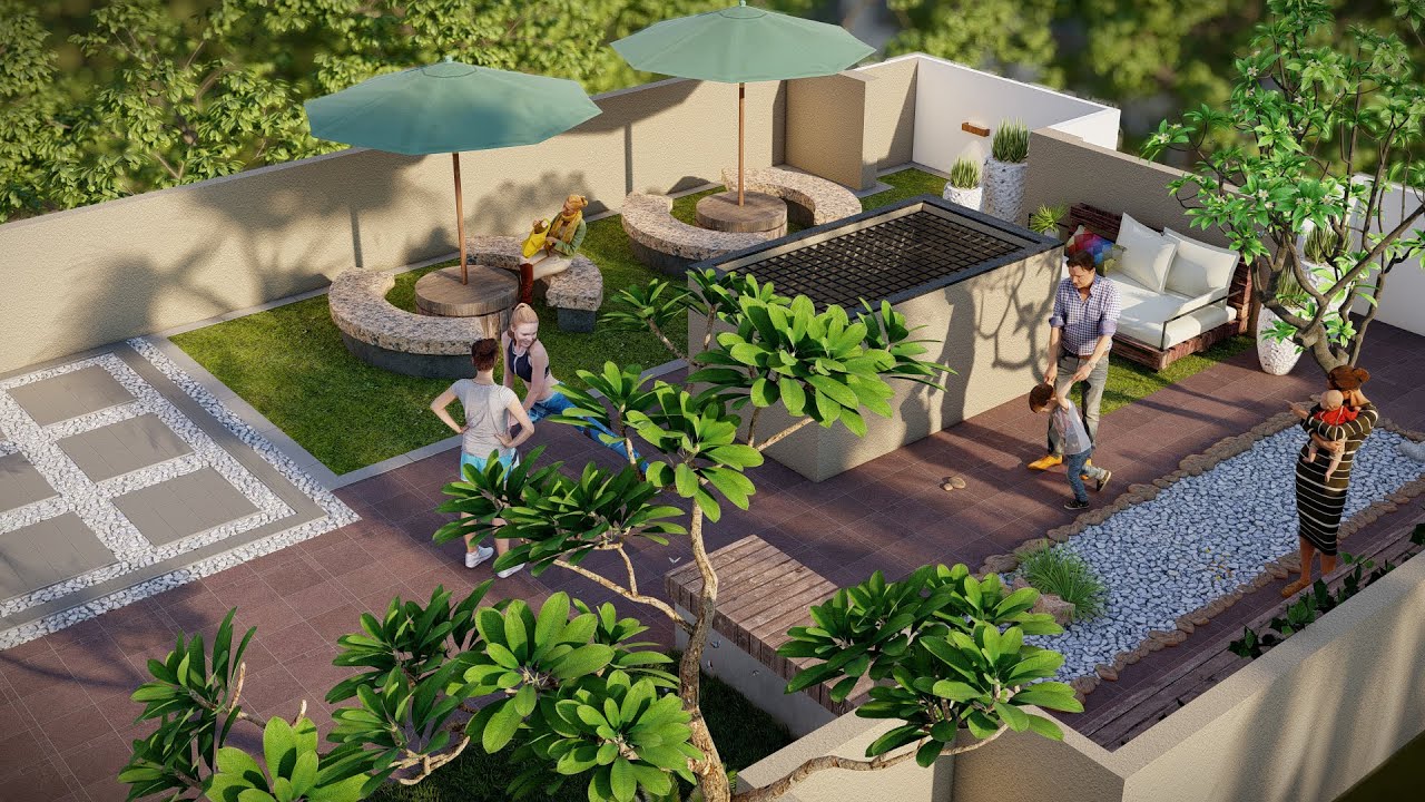 LUMION | WALKTHROUGH | RENDER | TERRACE GARDEN - YouTube