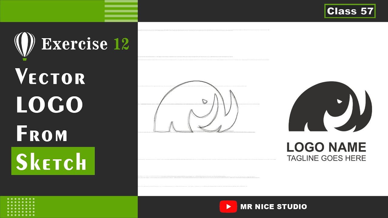 Pencil Sketch To Vector Logo | CorelDRAW Practical Exercise 12 - YouTube