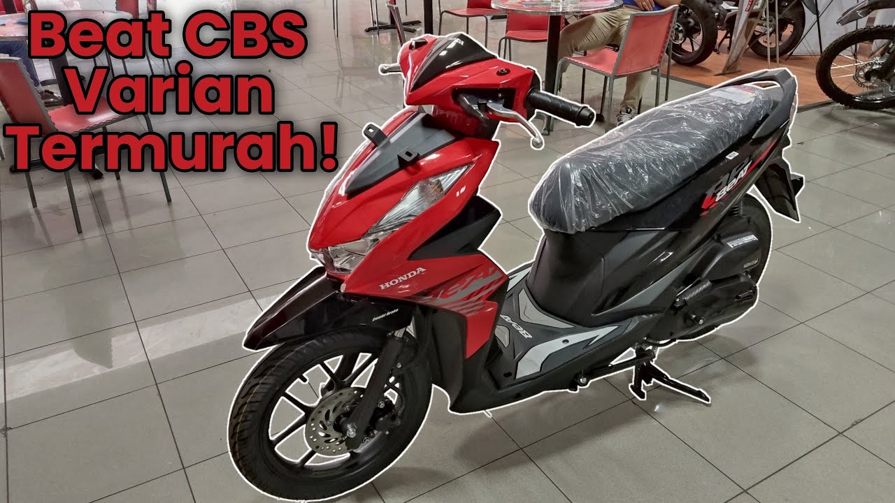 Review Honda Beat CBS Merah Hitam 2021 - "Beat Varian Termurah" - YouTube