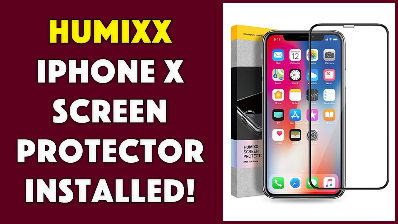 HUMIXX IPhone X Glass Screen Protector -- INSTALLED & REVIEWED! - YouTube