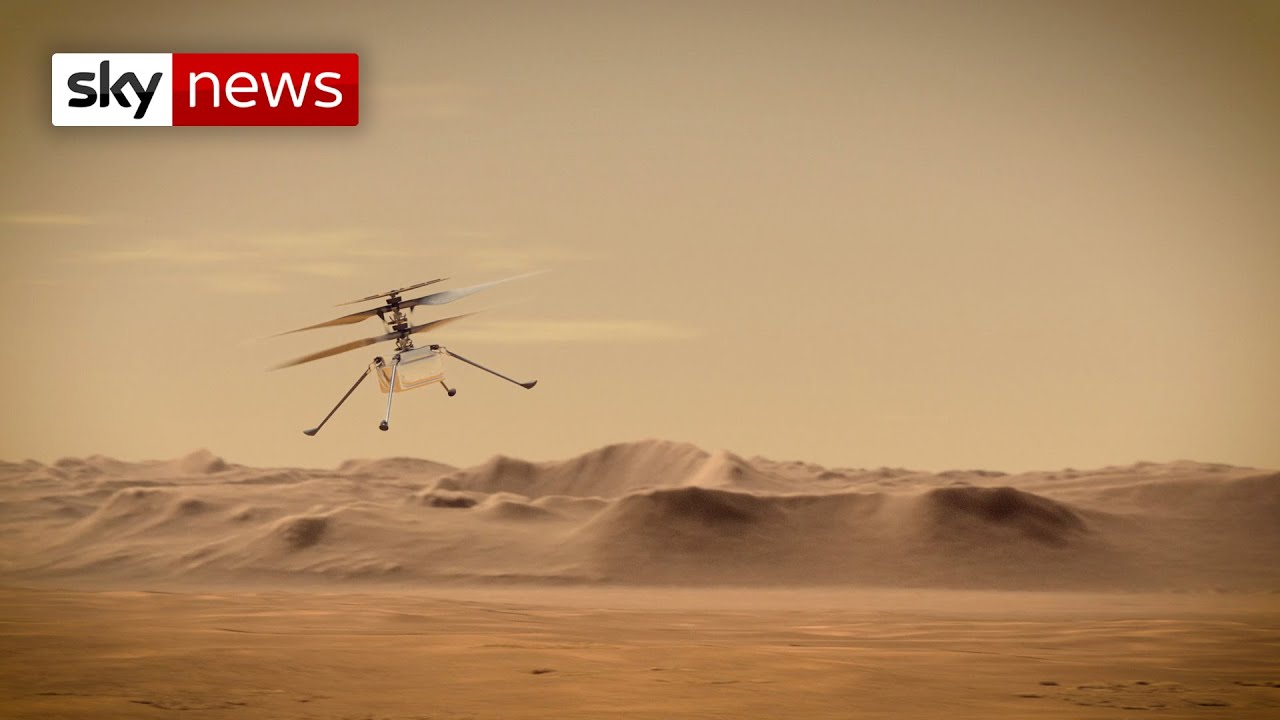 NASA's Ingenuity helicopter makes first historic flight on Mars - YouTube