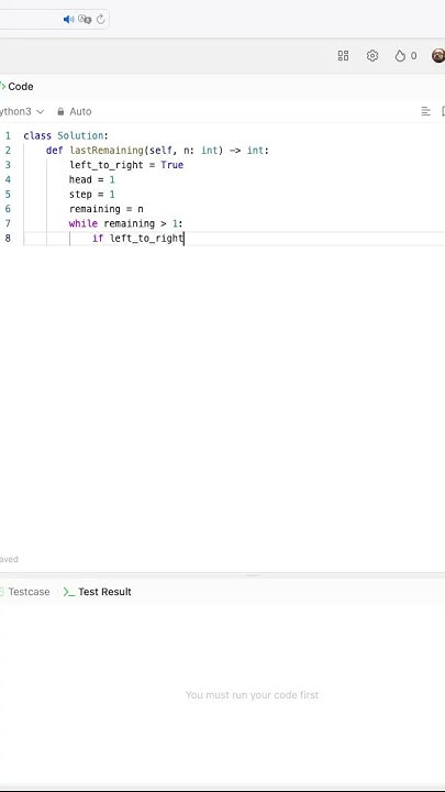 Leetcode #390: Elimination Game #leetcode #leetcodepython #python #coding #programming # ...