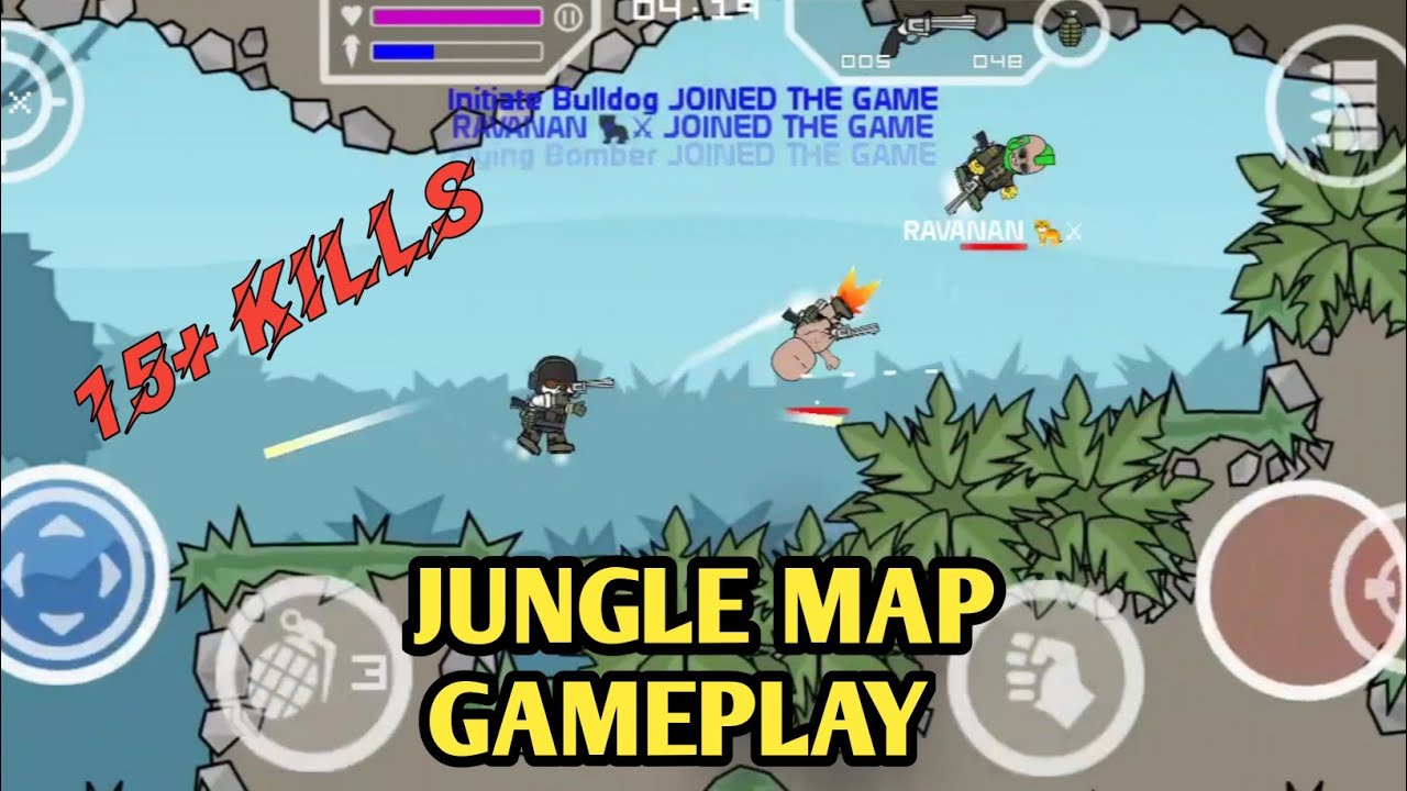 Mini Militia Jungle Map Gameplay - YouTube