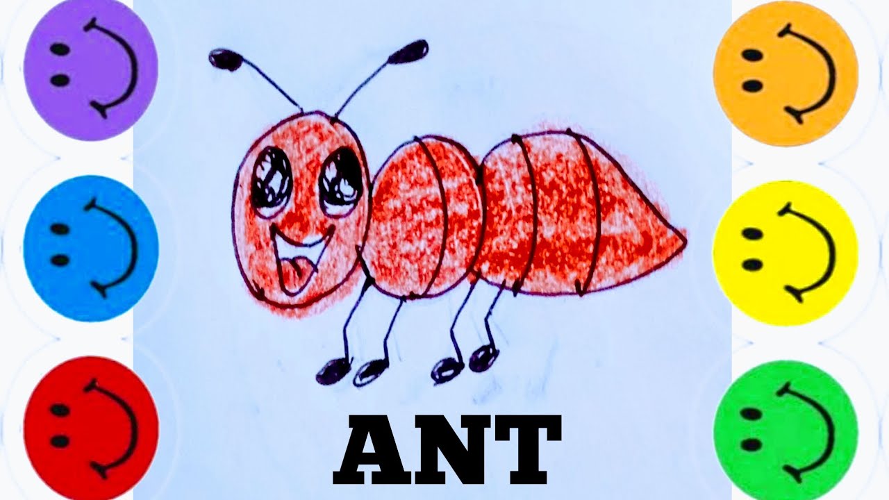 How To Draw An Ant//Kidsart//Easy//Step by step @Kidsartbyrenu45 🐜 ...
