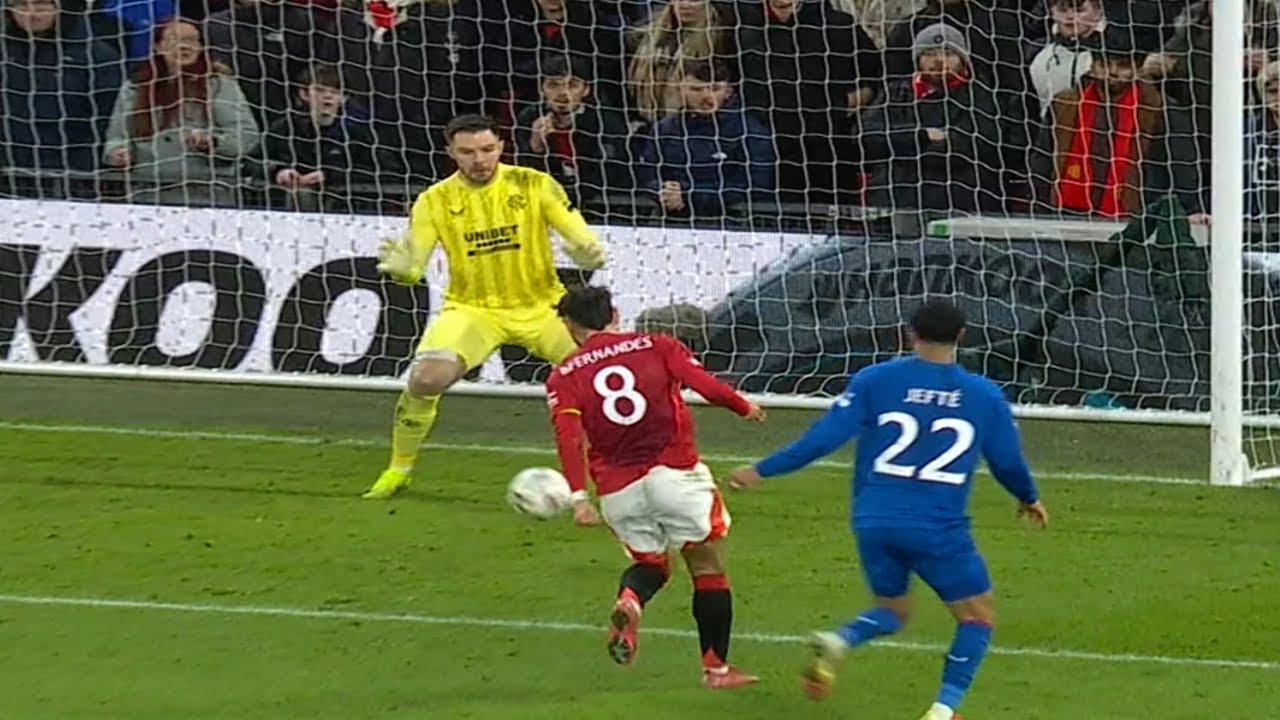 🔥Bruno Fernandes winning goal today | Manchester United vs Rangers ...