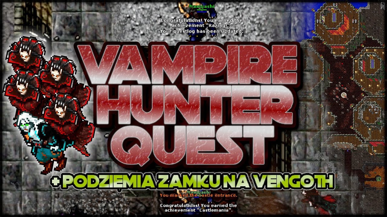 Vampire Hunter Quest oraz zwiedzanie sekretnej krypty na Vengoth | Tibia - YouTube