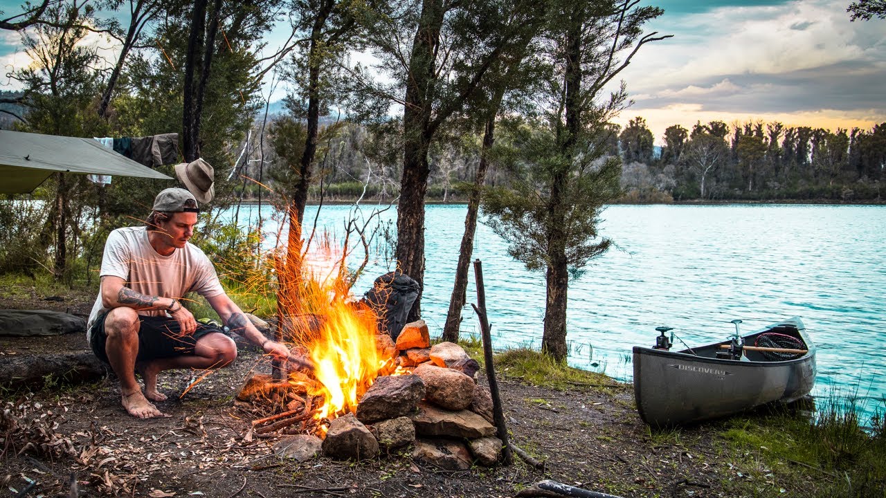 Solo Aussie Canoe Camp || CATCH & COOK - YouTube