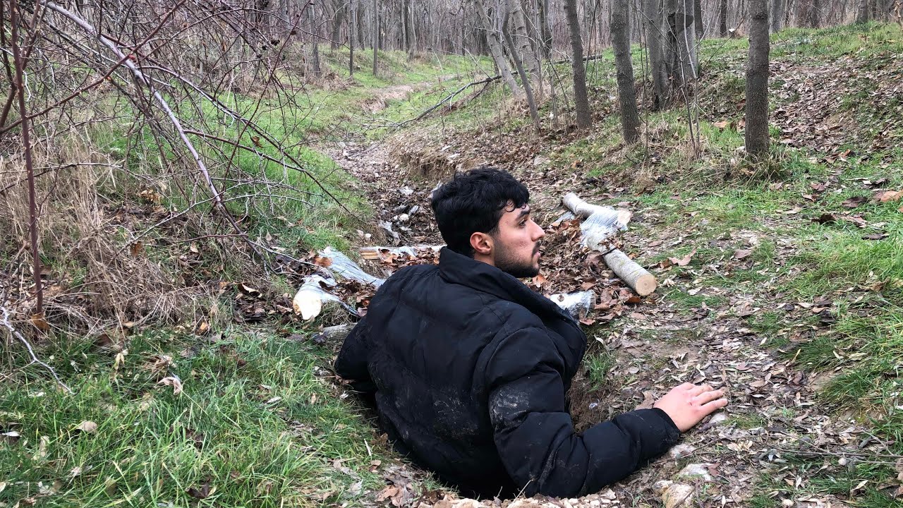 Secret shelter in the forest | Pure peace in nature - YouTube