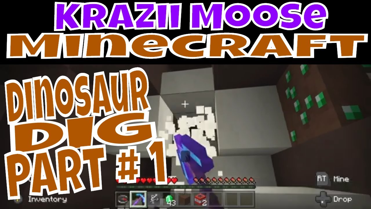 Minecraft Dinosaur Dig Part #1 Making Dinosaur and Bring it Back to ...