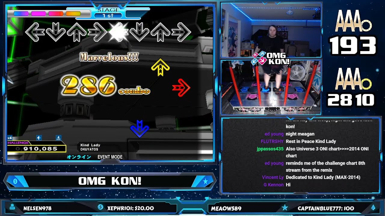 OMG KON! | Kind Lady (D-CHALLENGE) PFC AAA 999,730 [DDR 2014] - YouTube