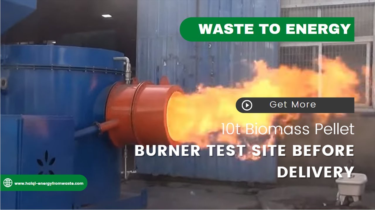 10t Biomass Pellet Burner Test Site Before Delivery - YouTube