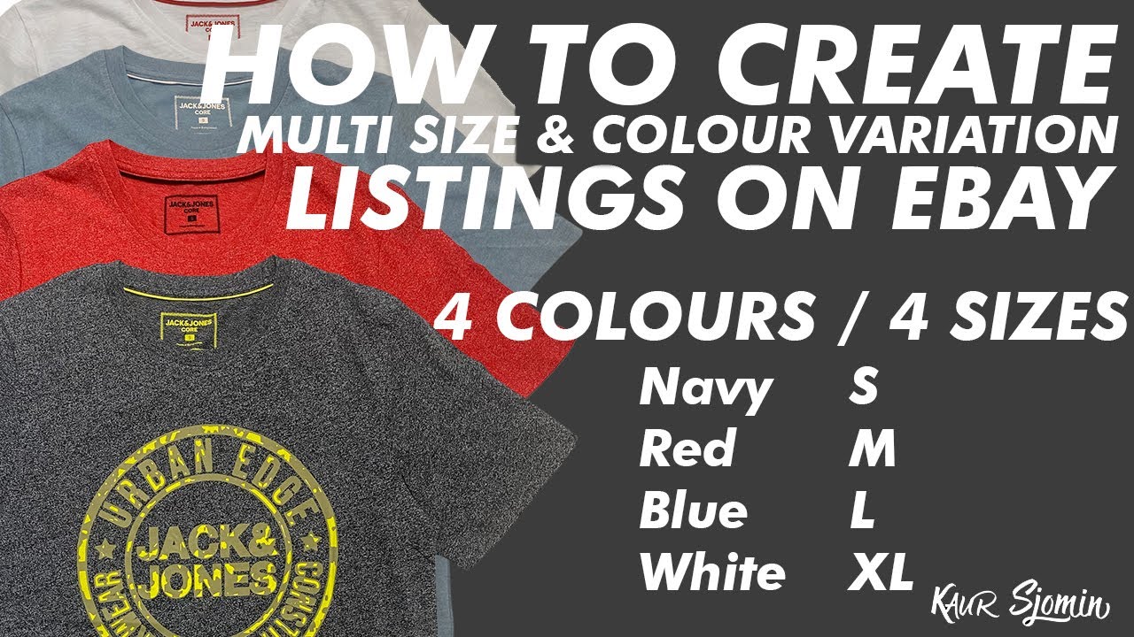 How To Create Multi Size And Colour Variation Listings On Ebay ...