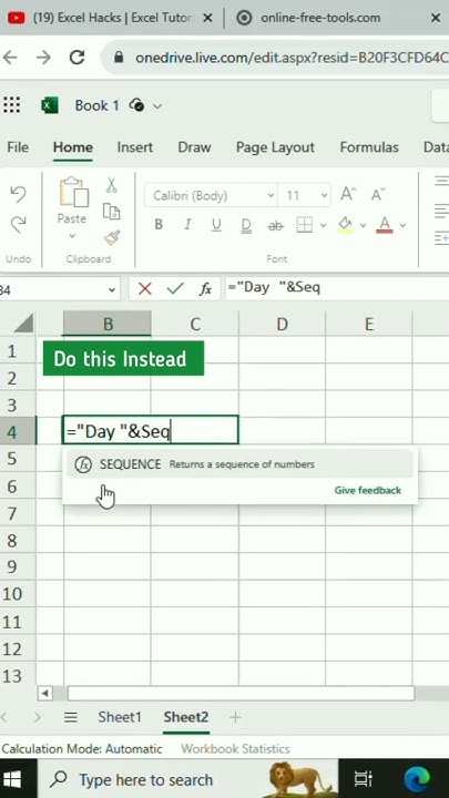 #shorts #excel | excel formula for job interview | data entry course ...