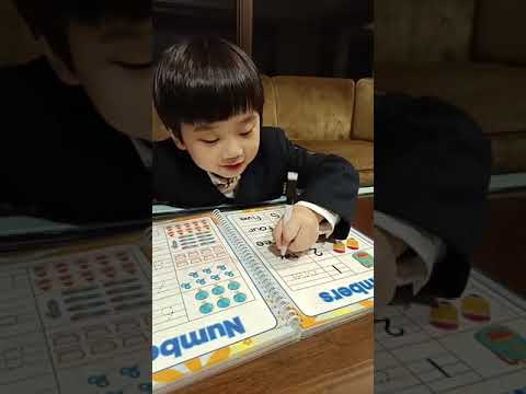 Max Lin writing numbers on his TRACING PAD (February 26,2025) - YouTube