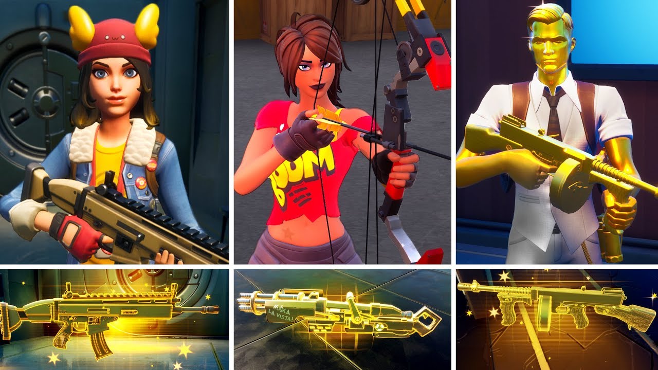 Collect different Boss Weapons Fortnite - YouTube