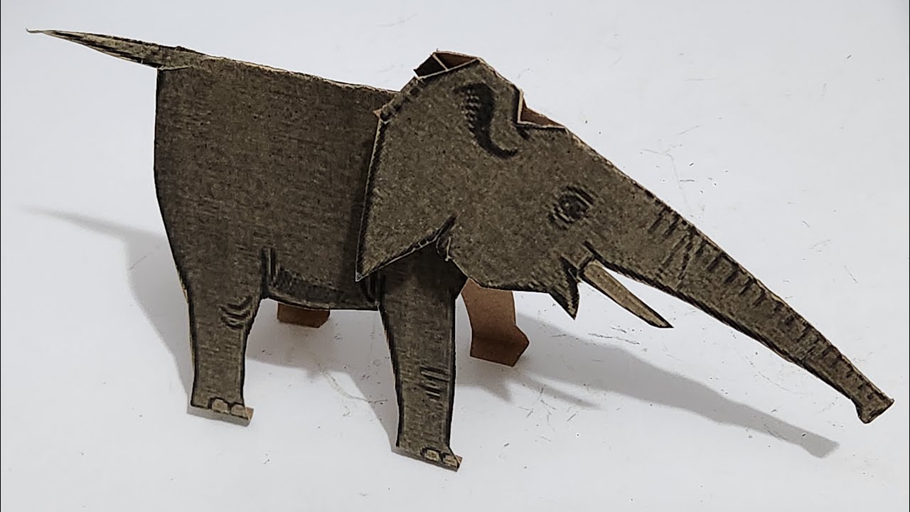 DIY Cardboard Elephant Craft - Step-by-Step Tutorial - YouTube