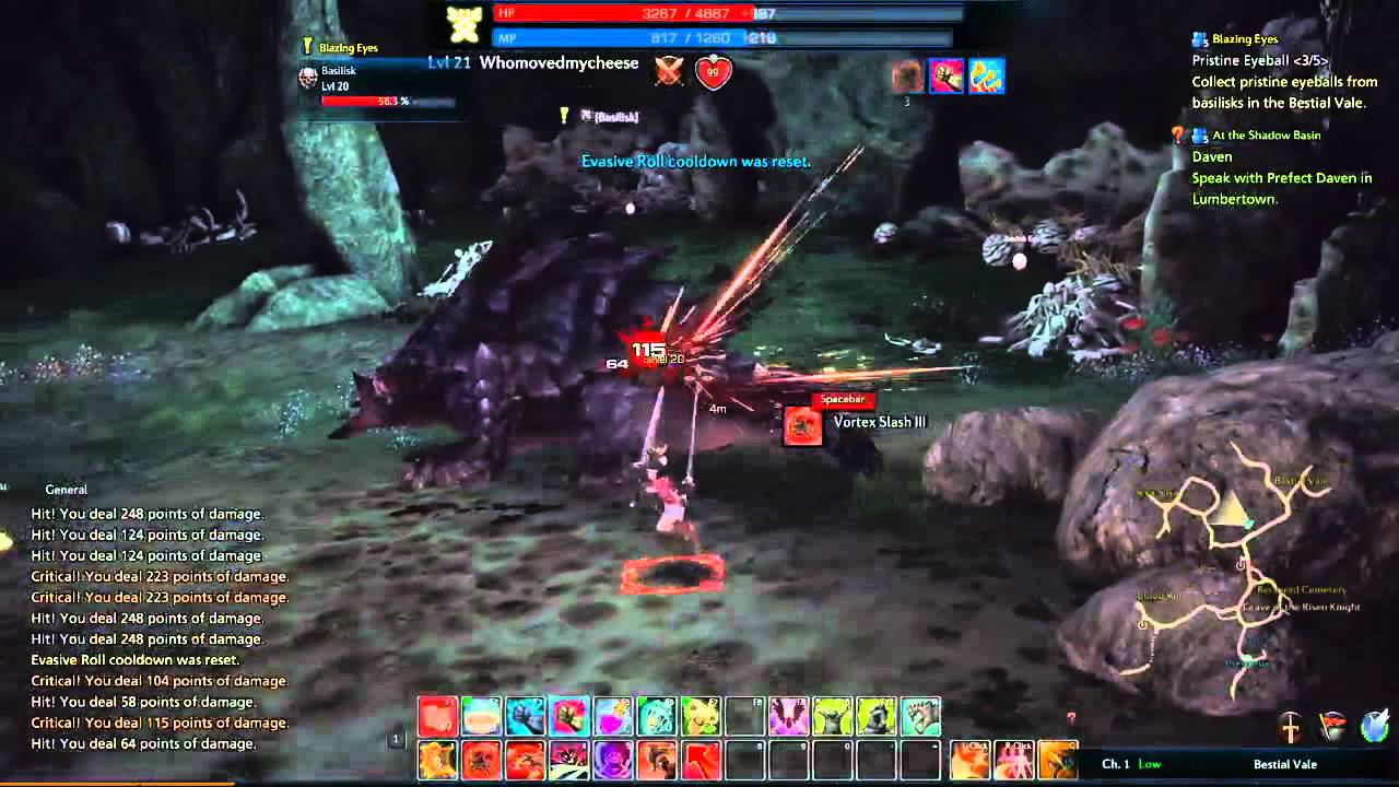 TERA - Elin Warrior Soloing a Basilisk - YouTube