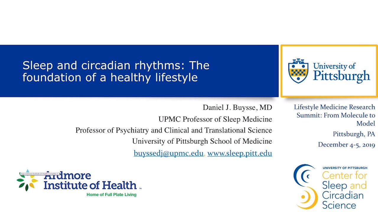 Sleep Overview and Prioritized Research | Dan Buysse - YouTube