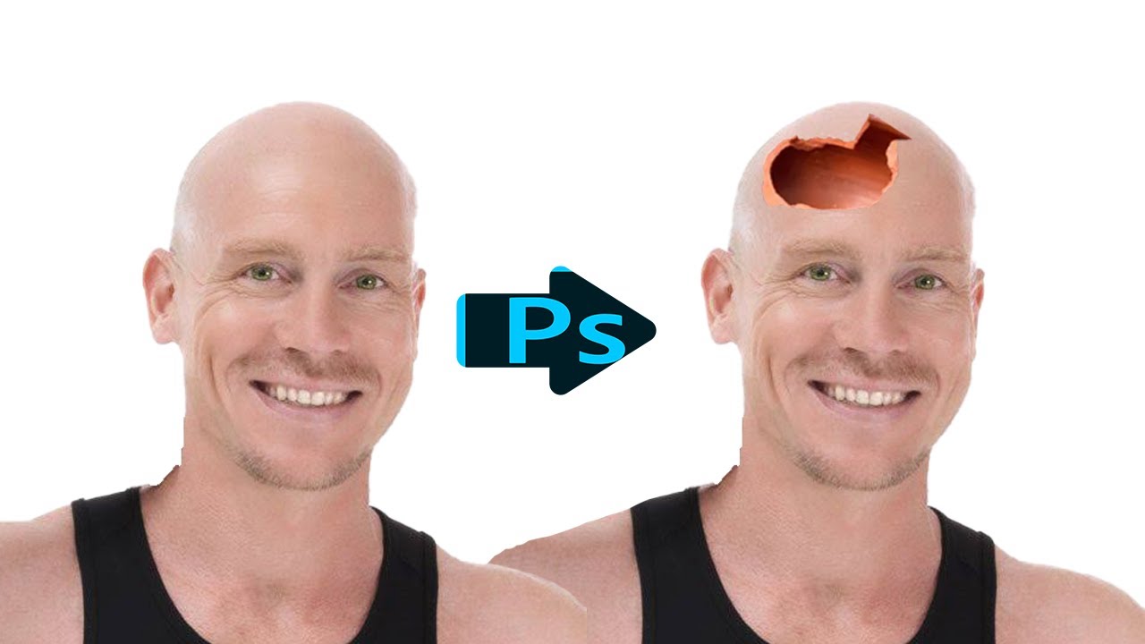 Broken head Photoshop toturial | Funny photo manipulation - YouTube