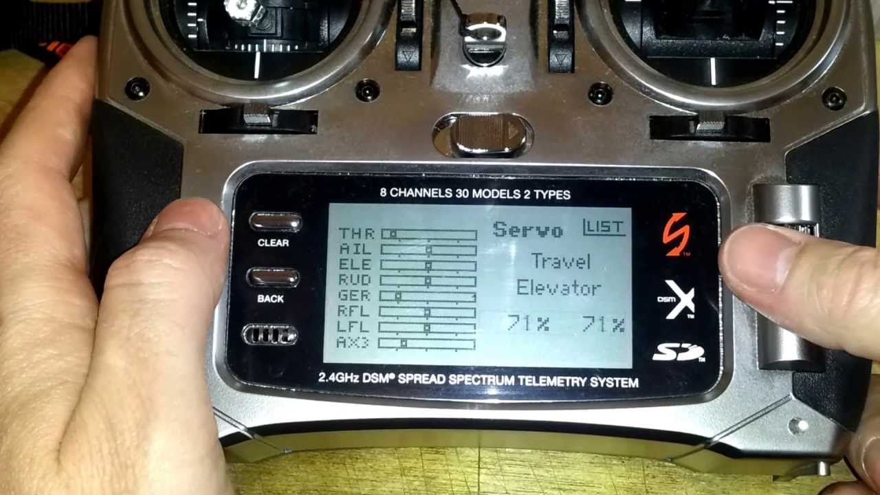 Spektrum DX8 Flap/Elevator Mixing and AR8000 Receiver Fail Safe Setup ...