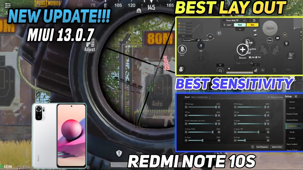 Redmi Note 10s pubg (Bgmi) Gyroscope Test With All sensitivity Setting ...