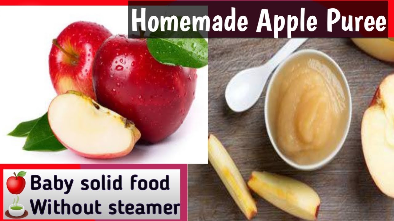 How to make Apple Puree l Apple puree for 6+ month baby l First Baby ...