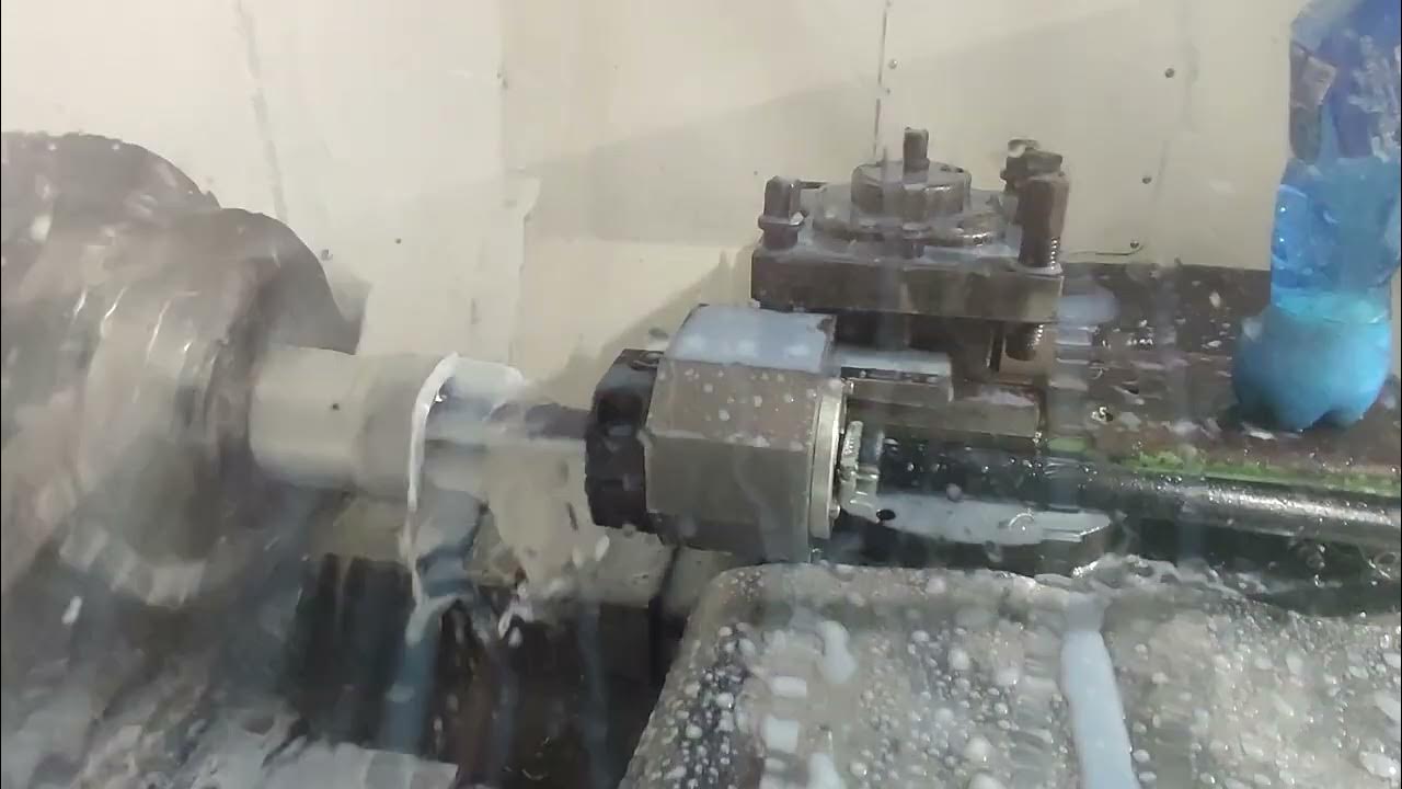 Test 2 old lathe converted to CNC LinuxCNC - YouTube