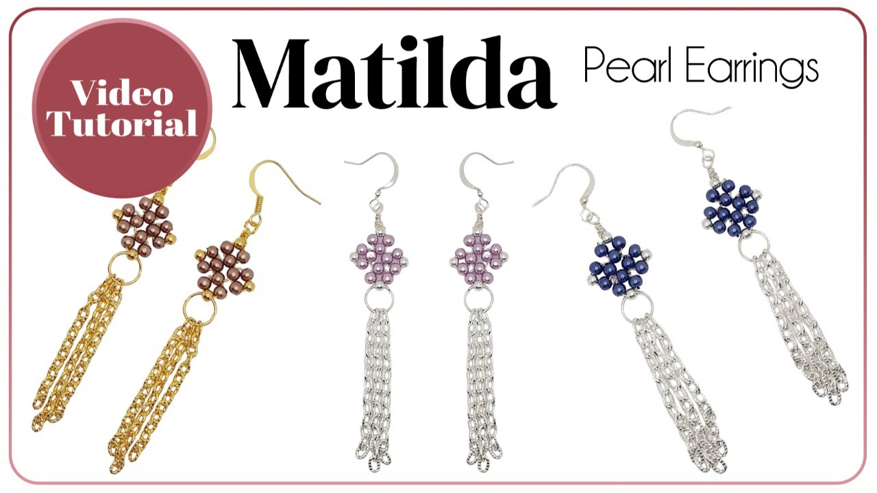 Matilda Pearl Tassel Earrings Tutorial - YouTube