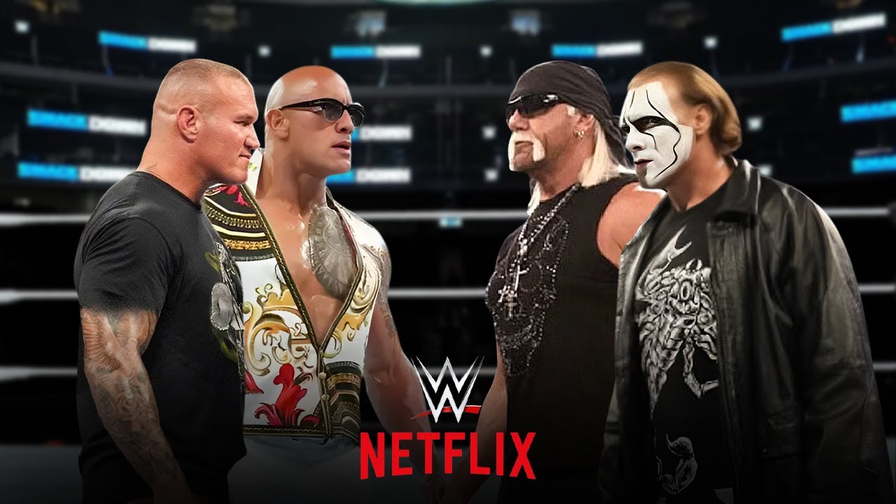 The Rock & Randy Orton vs Sting & Hollywoon Hulk Hogan - Tag Team Match ...