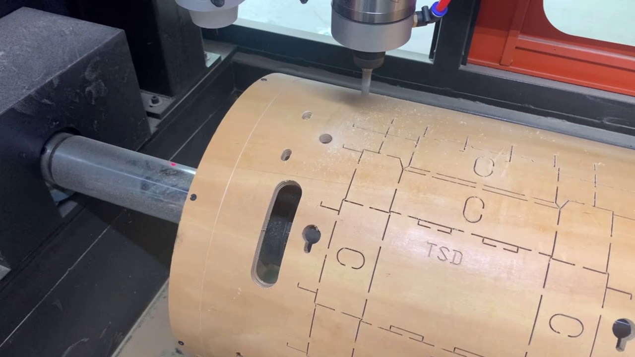 CNC ROTARY DIE CUTTING MACHINE WITH MILLING CUTTING AND DRILLING HOLES ...