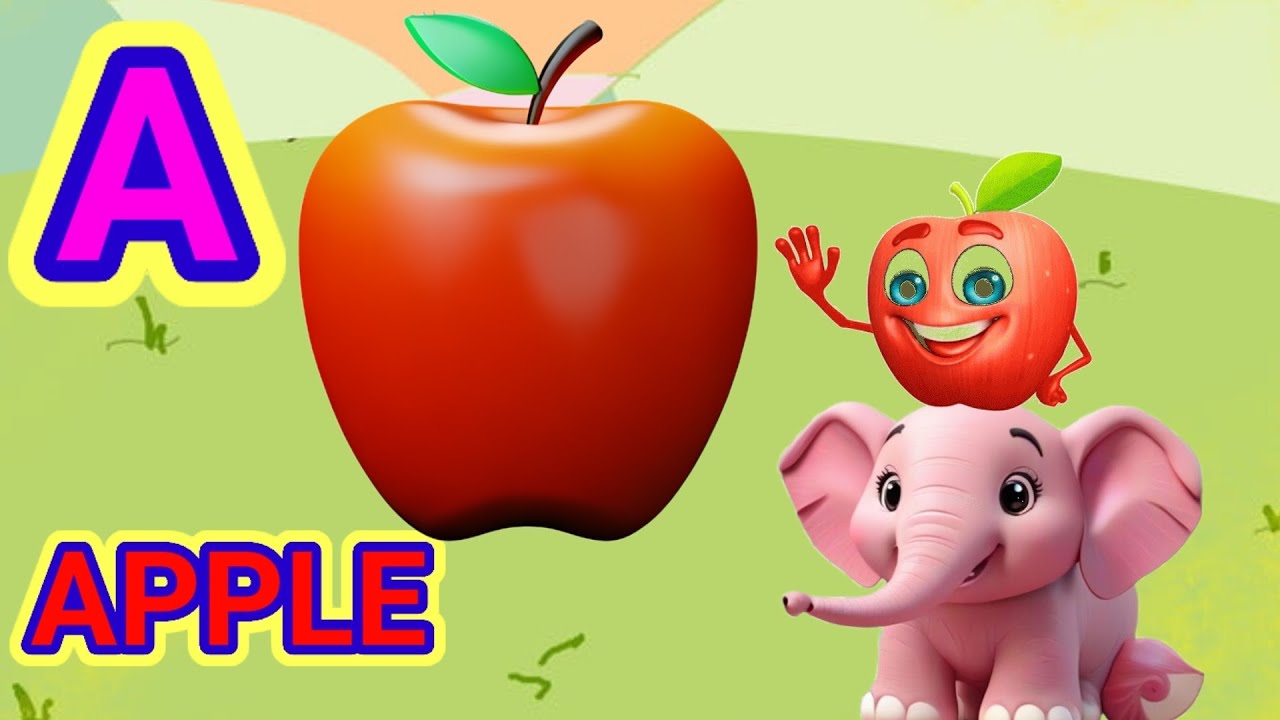 a for apple, b for ball, abcd cartoon, a for apple b for ball, abc ...