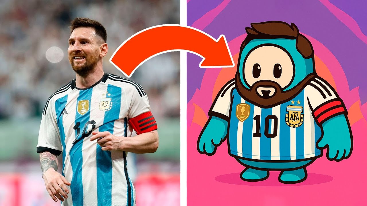 Personas Famosas PERO en FALL GUYS!!! Skins de Messi, Ronaldo, Einstein ...