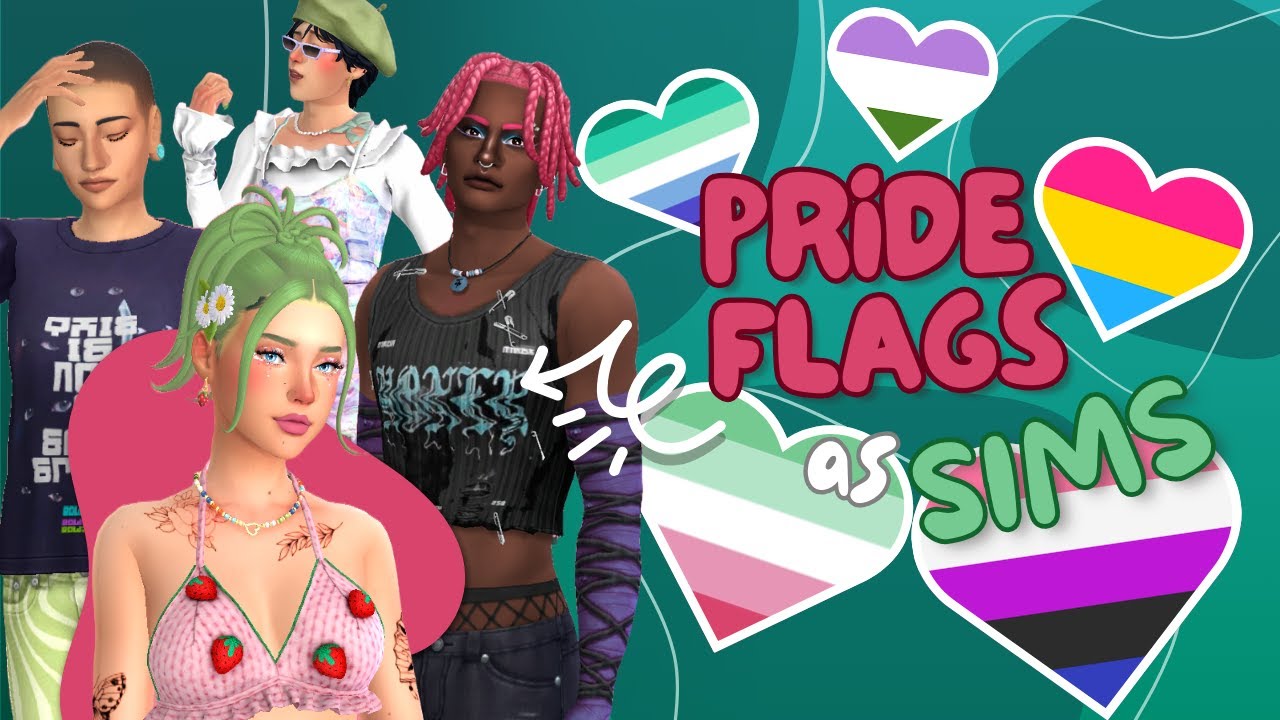 PRIDE Flags as Sims 🌈💖| Sims 4 Create a Sim - YouTube