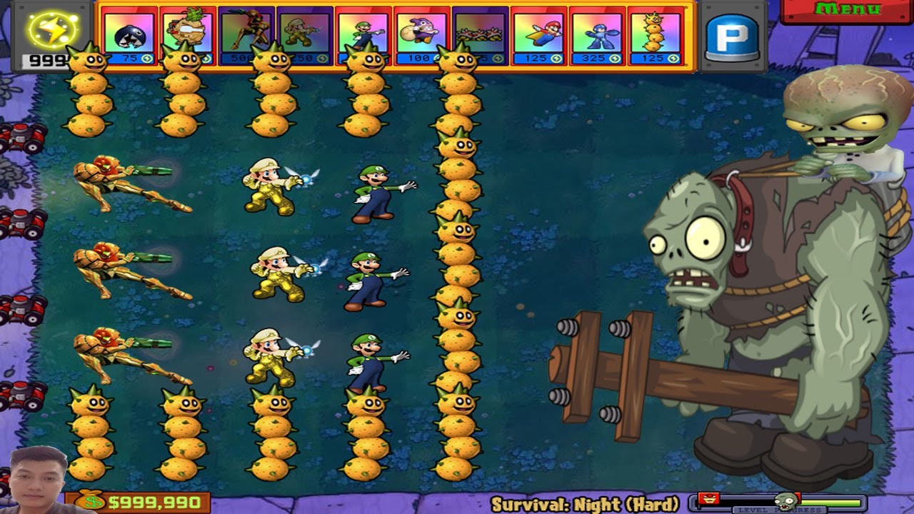 Super Mario vs Zombies - Plants vs Zombies Version Hack - YouTube