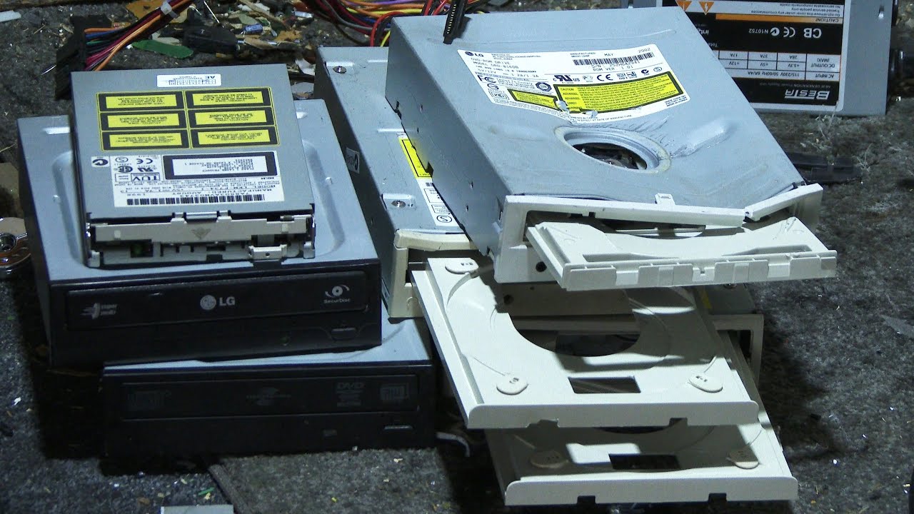 Smash Computer Disc Drives - YouTube