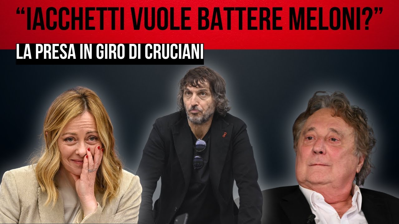 CRUCIANI DERIDE IACCHETTI: LUI CONTRO MELONI? MA DAI, È UN COMICO ...