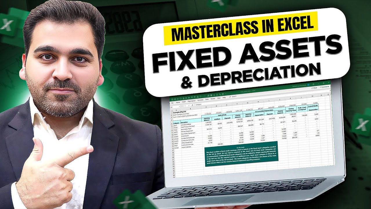 Fixed Asset Register & Depreciation Schedule in Excel | Excel for ...