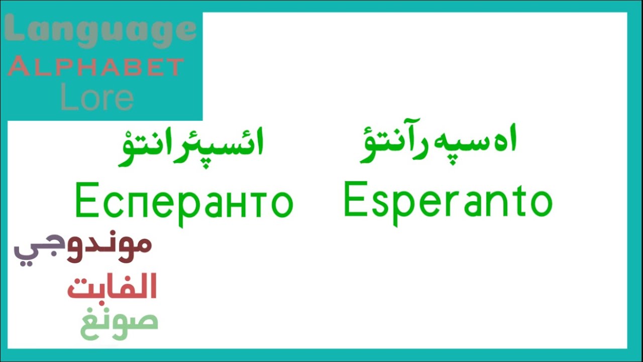 Esperanto Alphabet Song - YouTube