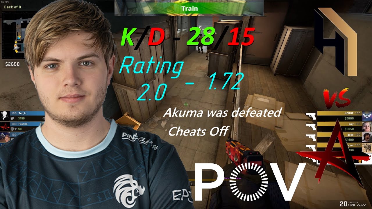 CS GO POV DEMO Kjaerbye vs Akuma on Train (Cheats Off) - YouTube