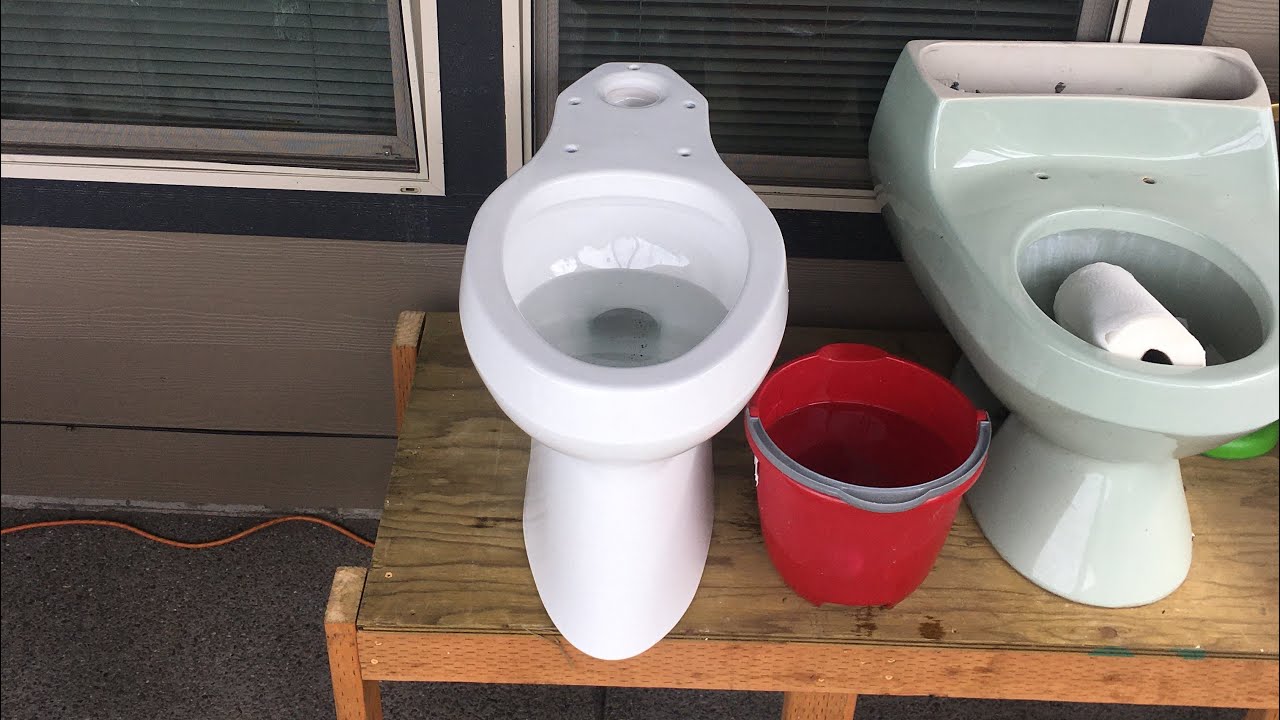 Kohler Highline PA Lite Bucket flush! - YouTube